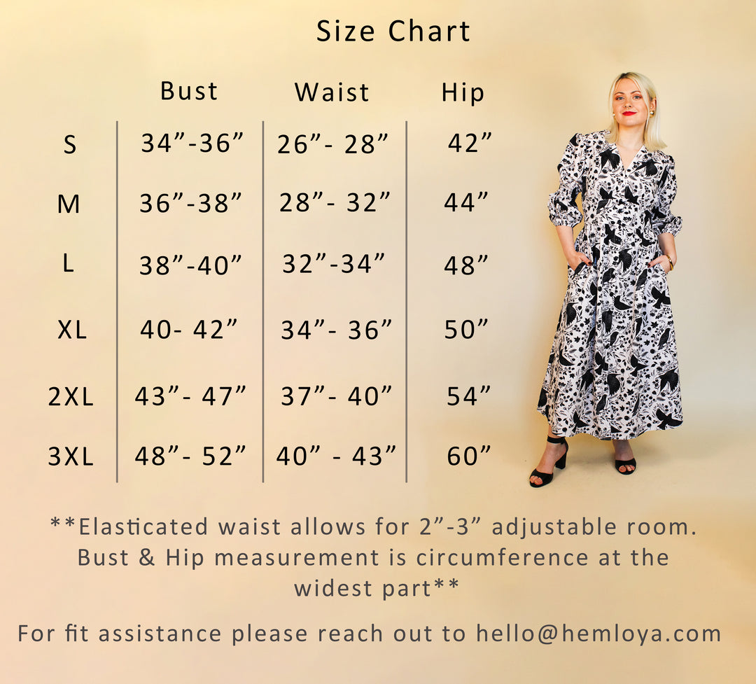 Audrey Midi Dress - Starling Bird – Hemloya