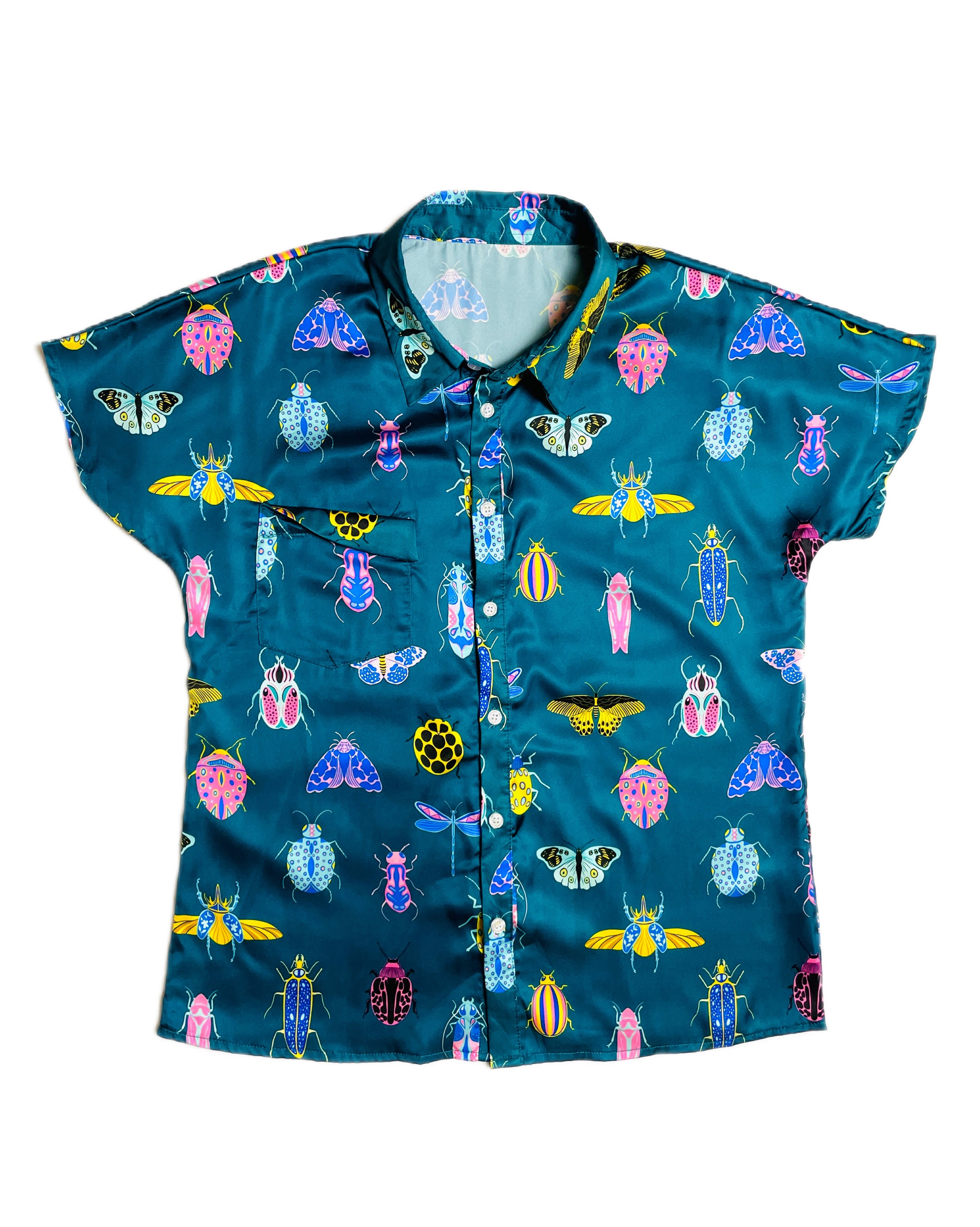 Neon Bugs Button Up Shirt – Hemloya